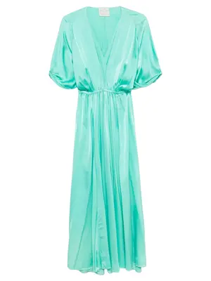 FORTE_FORTE Silk Maxi Dress - Blue