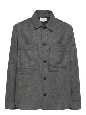 Maison Kitsuné Flannel Shirt Jacket - Grey