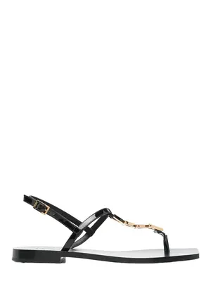 Versace V-chain Sandals - Black
