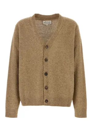 MAISON MARGIELA Mélange-effect Cardigan - Brown
