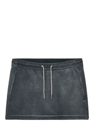 Alexander Wang Drawstring-waist Mini Skirt - Grey