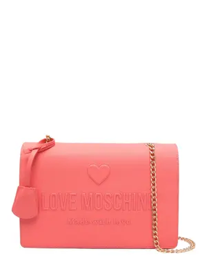 Moschino Embossed Shoulder Bag - Pink