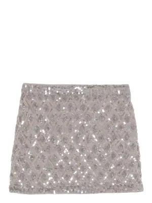 P.a.r.o.s.h Sequinned Mini Skirt - Neutrals