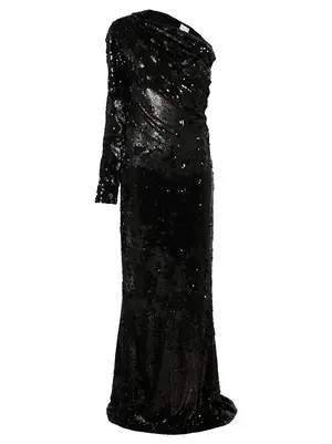 Alchemy Fashions X Lia Aram Sequined Maxi Dress - Black