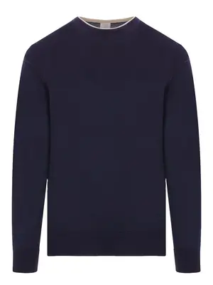 Eleventy Double-neck Sweater - Blue