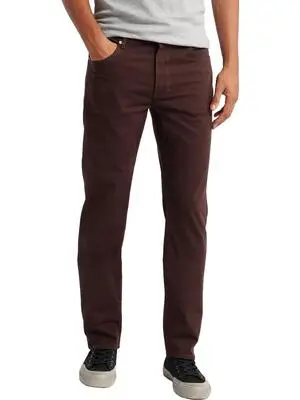FRAME Modern Straight-leg Twill Pants - Dark Burgundy