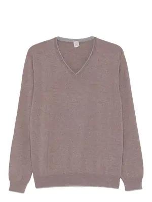 Eleventy Cashmere V-neck Sweater - Brown