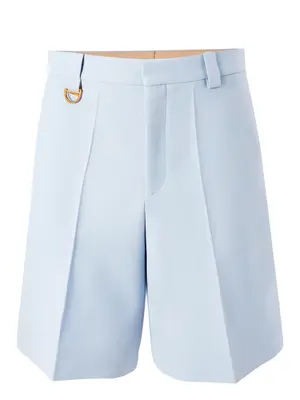 Chloé Wool-crepe Shorts - Blue