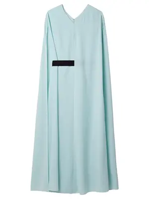 ROKSANDA Fyera Belted Cape-effect Crepe Midi Dress - Blue