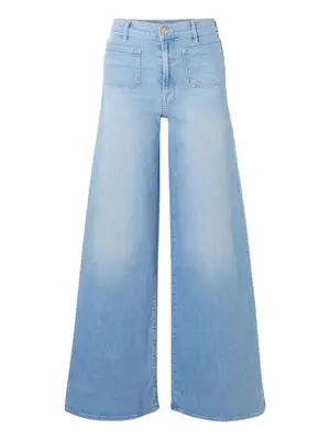 MOTHER The Patch Pocket Undercover Sneak High-rise Wide-leg Jeans - Blue