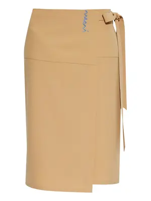 Marni Wrap Tie Skirt - Neutrals