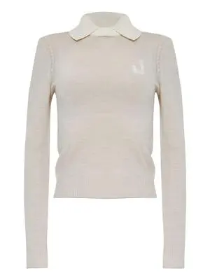 Jacquemus Tricot Polo Top - Neutrals