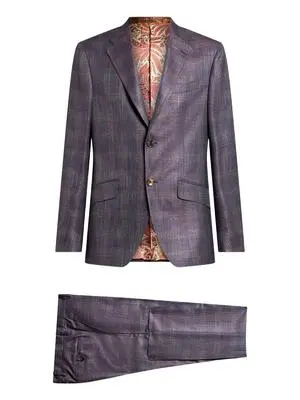 Etro Wool Suit - Purple