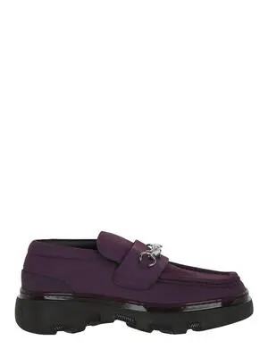 Burberry Creeper Clamp Loafers - Aubergine