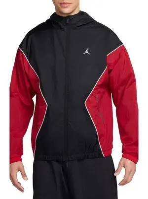 JORDAN Essentials Draft Hooded Jacket - Black/gym Red/white