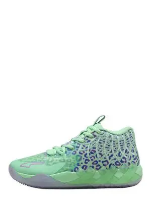 PUMA MB.01 Alien Safari Basketball Shoes Green Glimmer-pure Magenta-hyperlink Blu