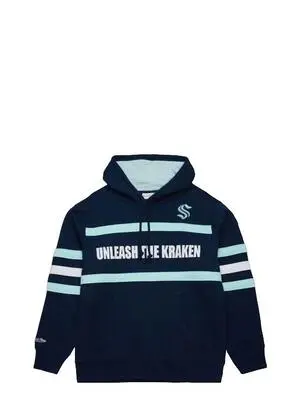 Mitchell & Ness Seattle Kraken Head Coach Slogan Pullover Hoodie - Navy