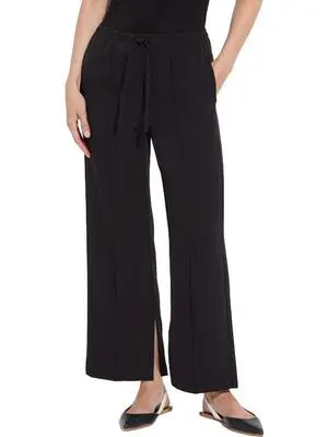 Lyssé Genevieve Drawstring Slit Pants - Black