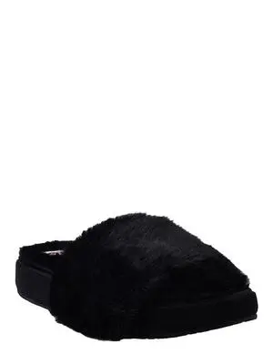 NATIONAL COMFORT Macklin Faux Fur Slipper - Blkfx