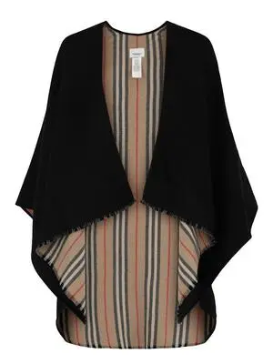Burberry Icon Stripe Cape - Black