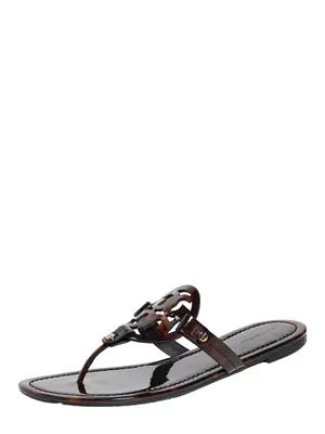 Tory Burch Miller Sandals - Tortoise Patent