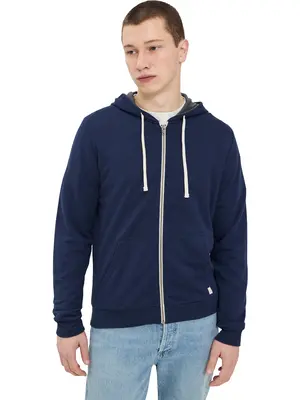 Marine Layer Afternoon Full Zip Hoodie - True Navy