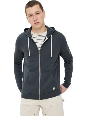Marine Layer Afternoon Full Zip Hoodie - Asphalt Grey