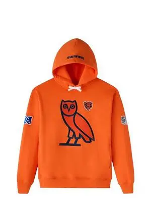 OVO X Nfl Chicago Bears Og Owl Hoodie - Orange