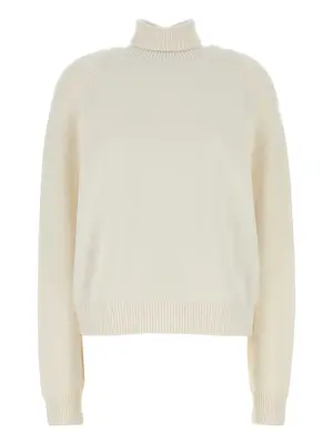 Fendi Logo-embroidered Jumper - White