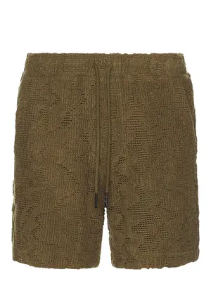 Oas Pine Verve Crochet Shorts - Green