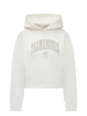 Palm Angels College Hooded Sweatshirt - White