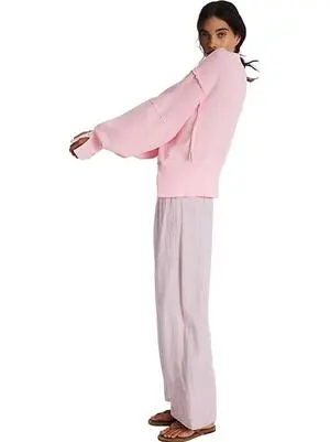 Free People Day's End Linen Pull-on Pants - Pink-a-boo