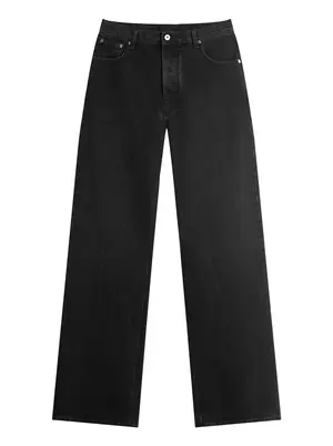 Off-White Diagonal Outline Relaxed Jeans - Vintage Black
