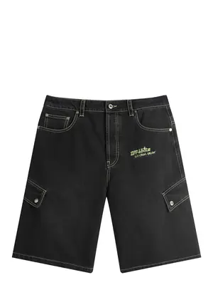Off-White Denim Safari Cargo Shorts - Vintage Black