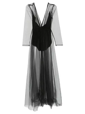 Alchemy Fashions X Lia Aram Mesh Maxi Dress - Black