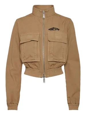 Dsquared2 Icon Cropped Jacket - Neutrals