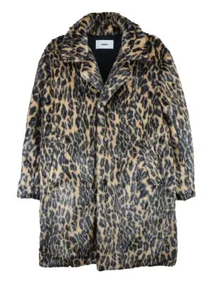 SAINT MXXXXXX Leopard-print Faux-fur Coat - Neutrals