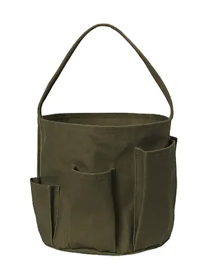 FERM LIVING Cotton Garden Bucket Bag - Olive