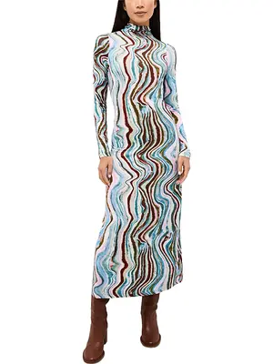 MARIE OLIVER Marie Oliver Paxton Printed Midi Dress Agatestone