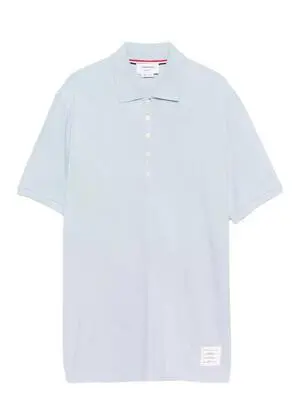 Thom Browne Pique 4-bar Polo Shirt - Blue