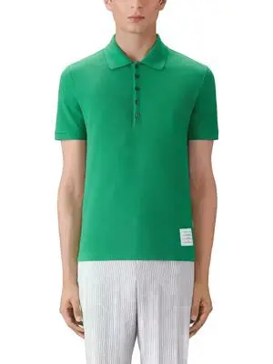 Thom Browne Classic Pique 4-bar Polo Shirt Green