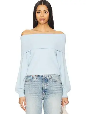 BOBI Off-the-shoulder Top - Light Blue