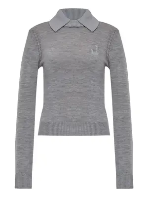 Jacquemus Logo-embroidered Jumper - Grey
