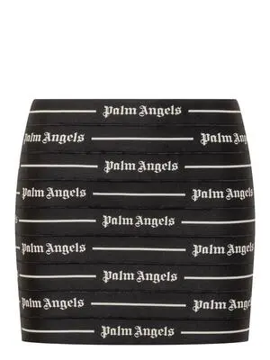 Palm Angels Logo Mini Skirt - Black