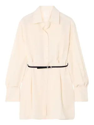 Givenchy Voyou Belted Silk Shirt - White
