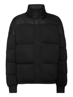 PLEIN SPORT Panelled Puffer Jacket - Black