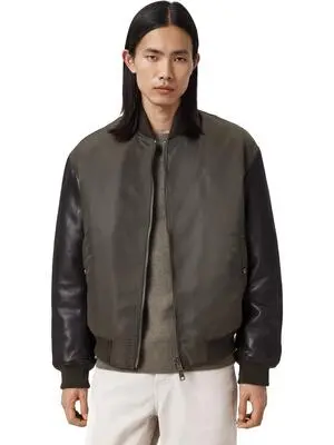 ALLSAINTS Myler Ramskull Bomber Jacket - Khaki