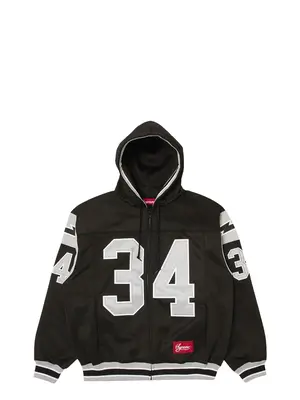 Supreme Football Zip Up Hoodie - Black