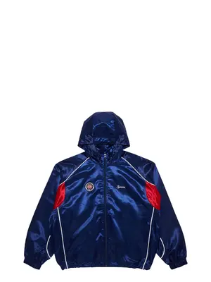 Supreme Satin Hooded Track Jacket 'navy - Blue