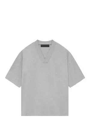 Fear Of God V Neck T-shirt 'light Heather - Grey